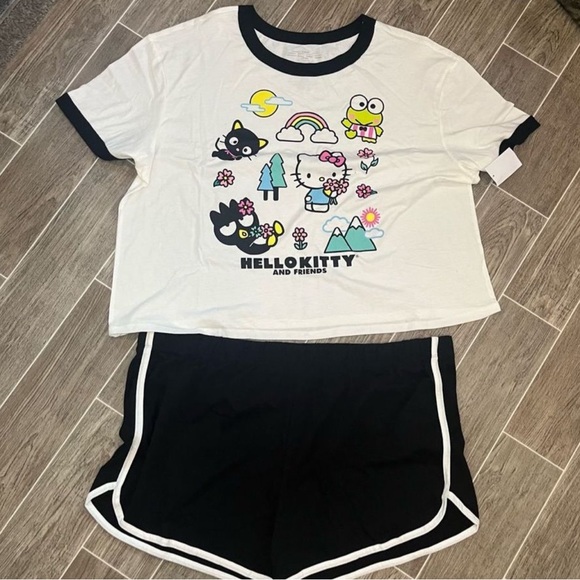 Hello Kitty | Tops | Hello Kitty 2pc Plus Sized Shorts Set Top Bottom ...